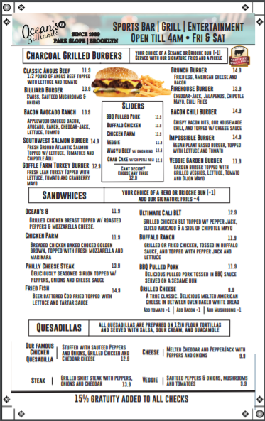 Bar & Grill – Oceans 8